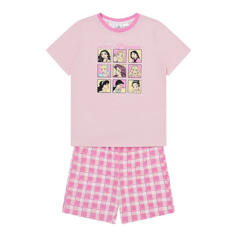 Disney Princess Girls' Shorty Pyjamas Set Pink Light | The Warehouse