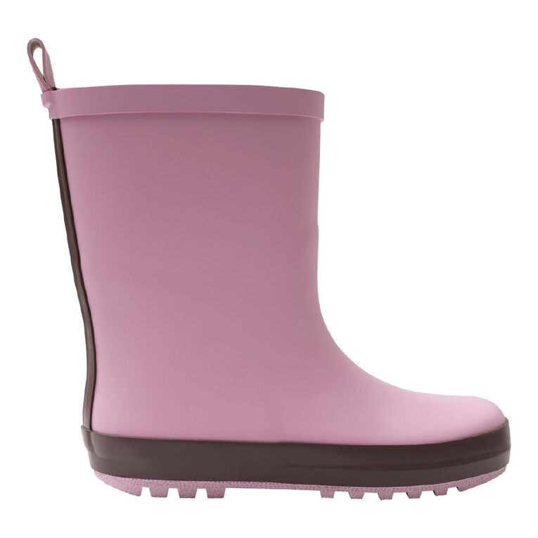 Young Original Senior Kids' Colour Block Rubber Gumboots Pink Mid | The ...