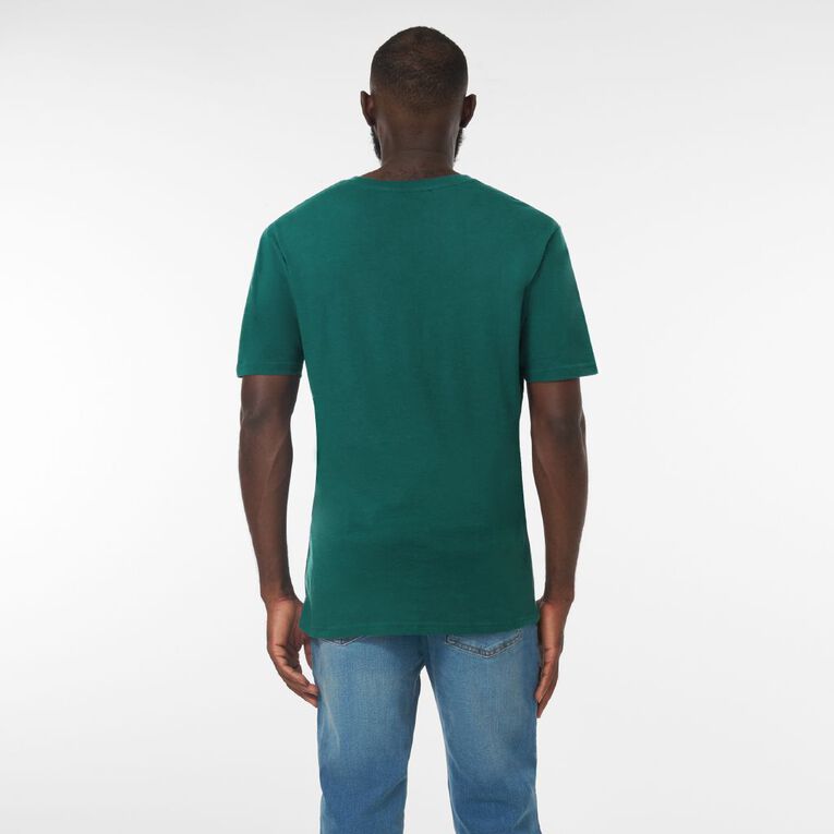 H&H Men's Crew Neck Short Sleeve Plain Tee Green Mid Pacific | The ...