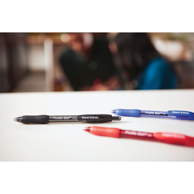 Paper Mate Profile Retractable 1.0mm Ballpoint Pens Assorted 4 Pack ...