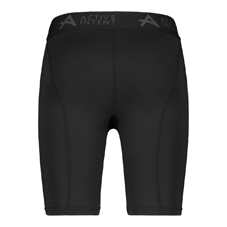 Active Intent Men's Compression Shorts Black BLACK | The Warehouse