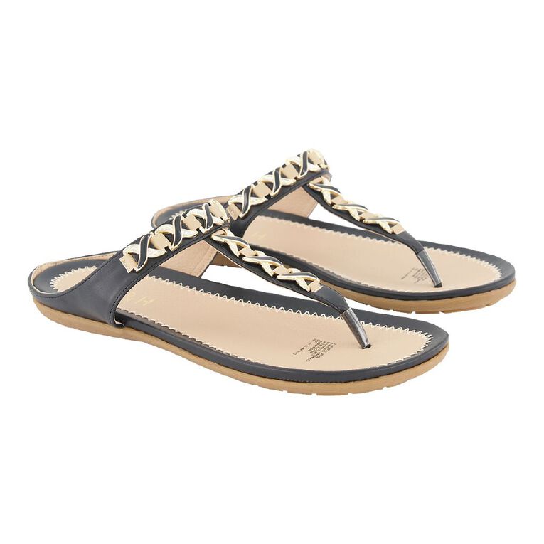H&H Women's Clara Bling Sandals Black | The Warehouse