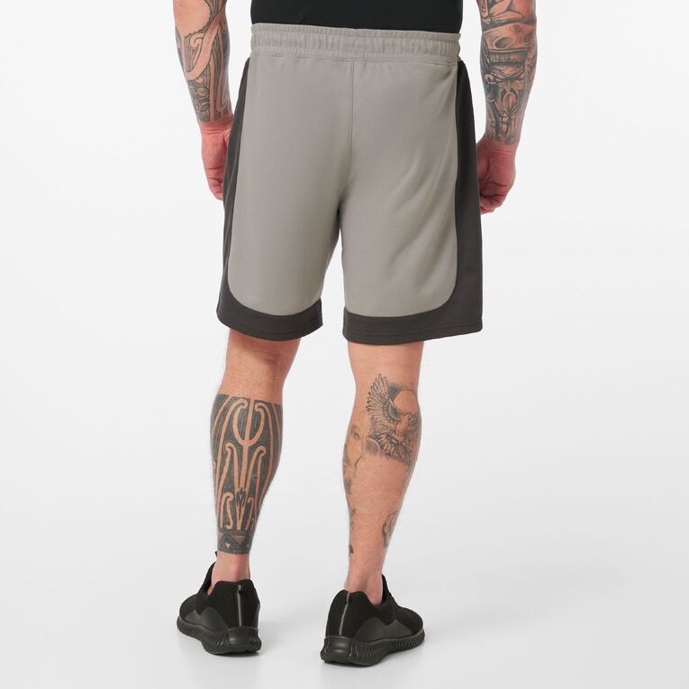 Active Intent Men's Panel Track Shorts Grey Mid | The Warehouse