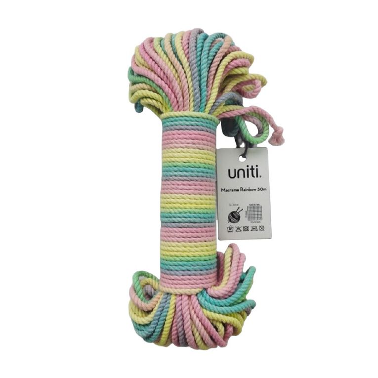 Uniti Macrame Yarn Rainbow 30m | The Warehouse