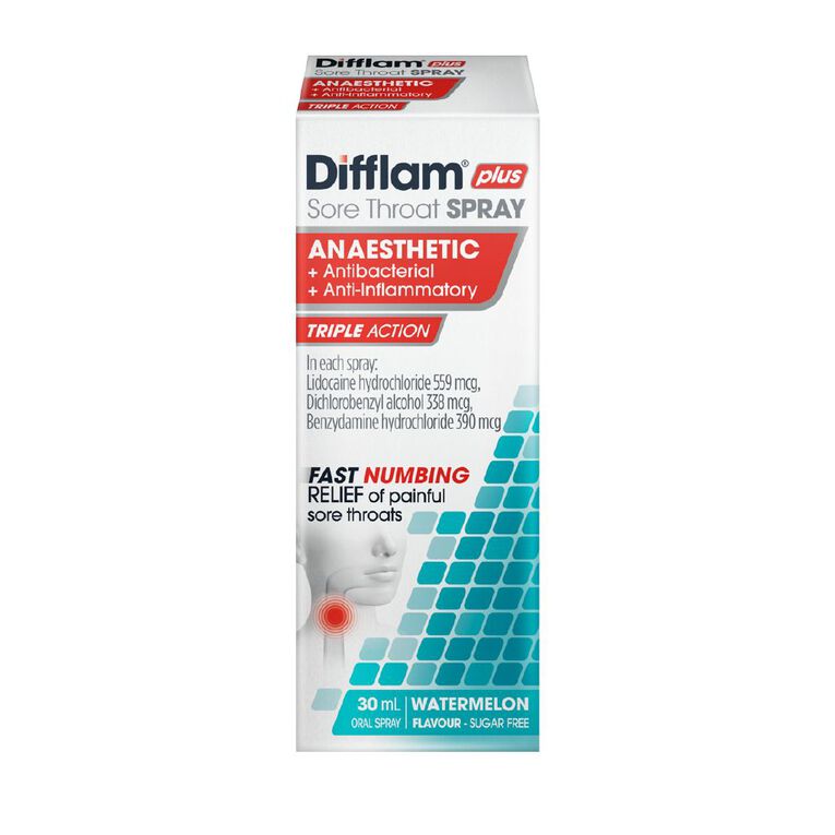 Difflam Sore Throat Anaesthetic Spray Watermelon | The Warehouse