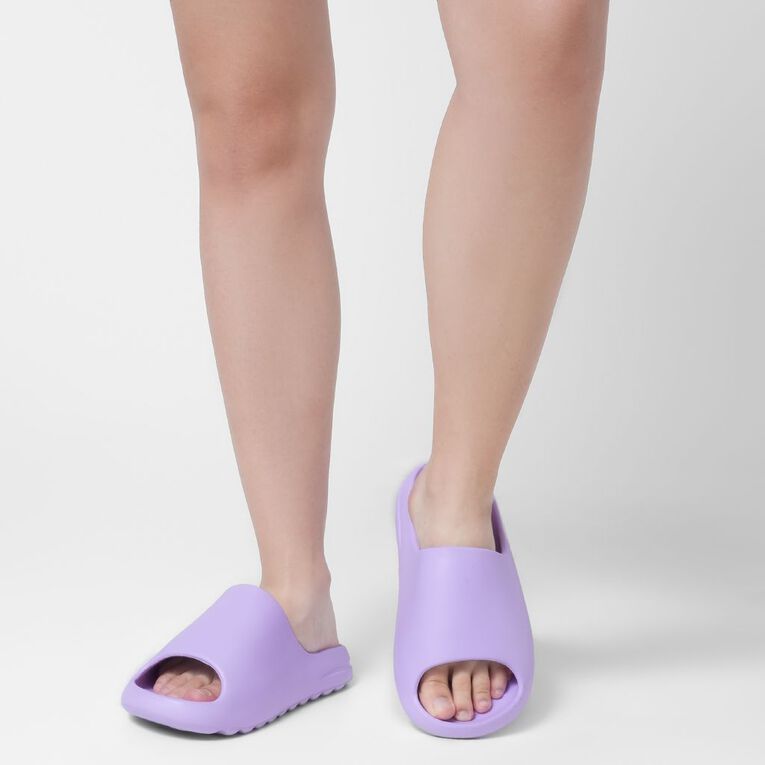 H&H Women's Moulded Slides Purple Light | The Warehouse