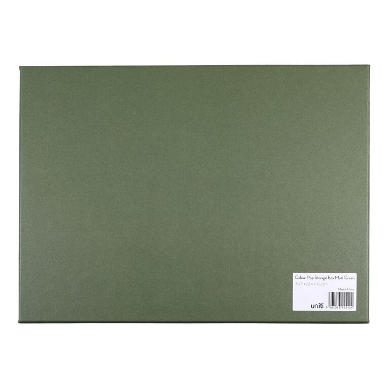 Uniti Colour Pop Storage Box Matt Green | The Warehouse