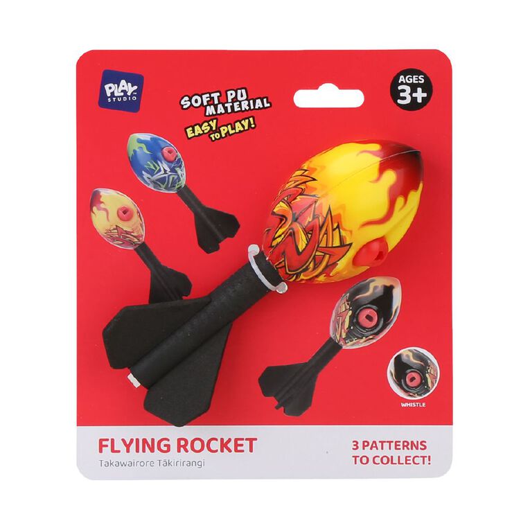 Play Studio Pocket Rocket with Whistle 15cm Assorted | The Warehouse
