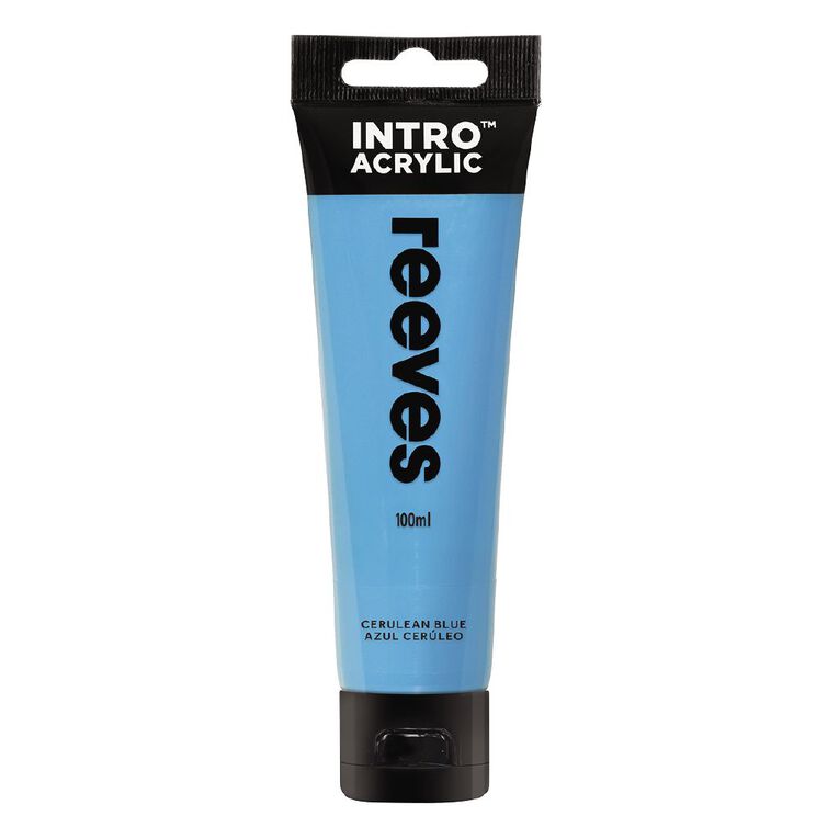 Reeves Intro Acrylic Paint Cerulean 100ml Blue Mid | The Warehouse