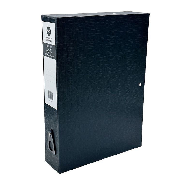 WS Box File Black Foolscap Black | The Warehouse