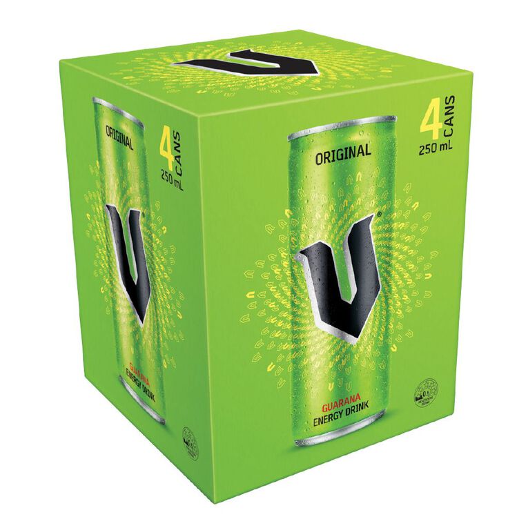 V Energy Drink Original 250ml 4 Pack | The Warehouse