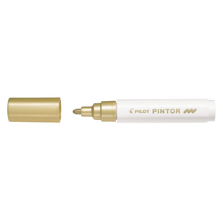 Pilot Pintor Marker Bullet Medium 4.5mm Tip Gold Gold | The Warehouse