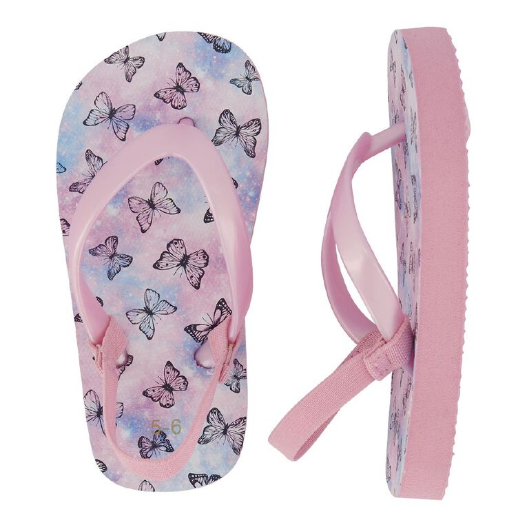 Young Original Junior Kids' Printed Jandals Purple Mid | The Warehouse