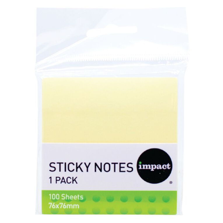 WS Sticky Notes 76mm x 76mm 100 Sheets Multi-Coloured Multi-Coloured ...