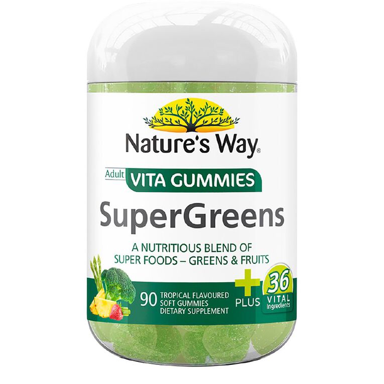 Nature's Way Adult Vita Gummies Greens 90s | The Warehouse