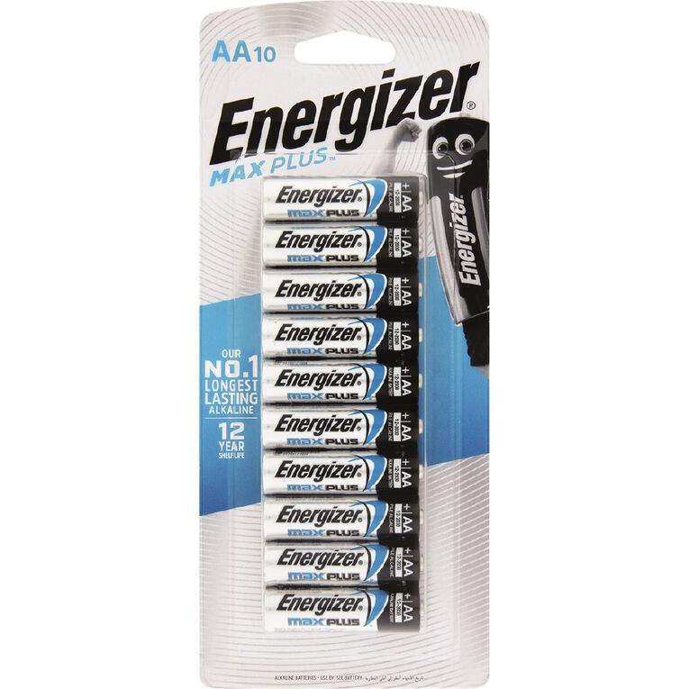 Energizer Max Plus Advanced Batteries AA 10 Pack | The Warehouse