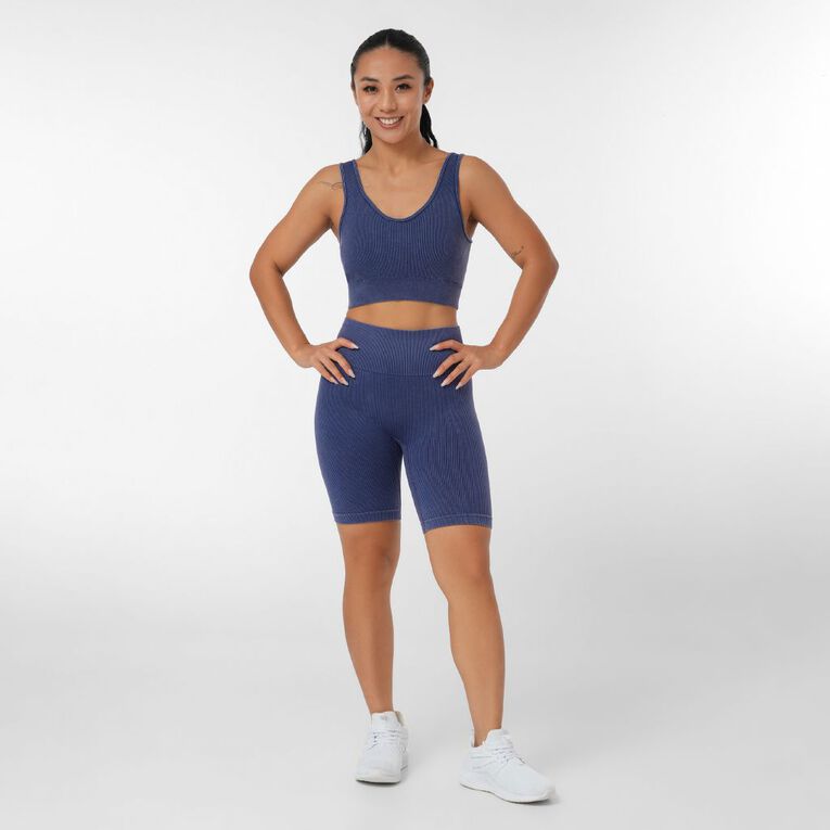 Active Intent Women's Longline Seamless Bike Shorts Blue Dark | The ...