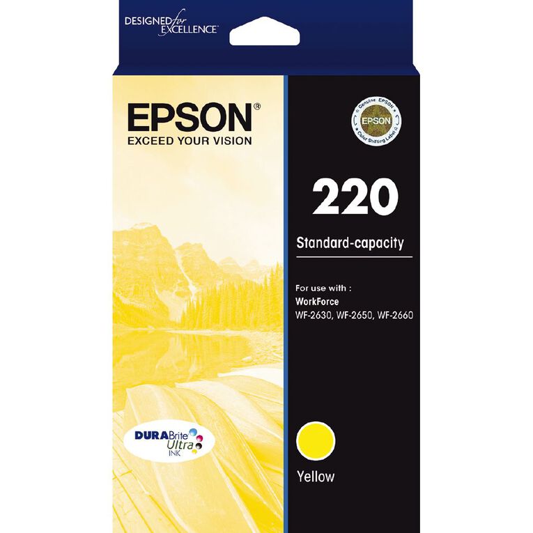 Epson Ink 220 Yellow (165 Pages) Yellow Mid | The Warehouse