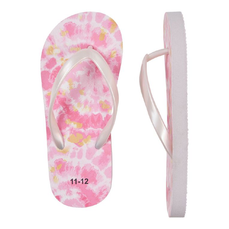 Young Original Senior Kids' Recycled Printed Jandals Pink Mid | The ...