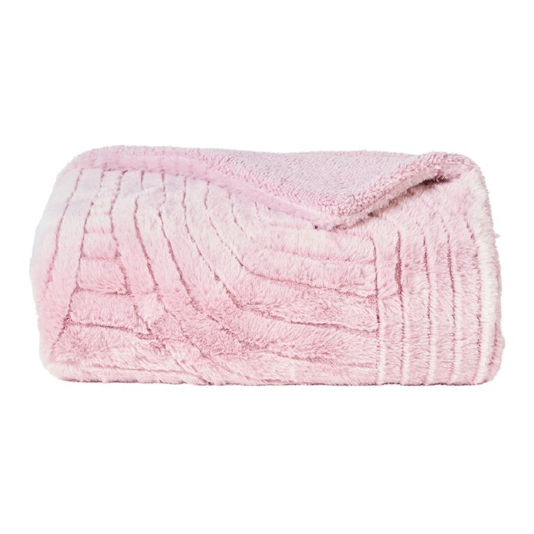 Living & Co Arch Throw 127cm x 152cm Lilac | The Warehouse