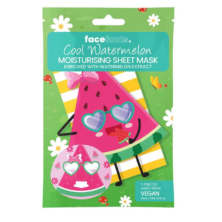 Face Facts Watermelon or Strawberry Printed Sheet Mask Assorted ...