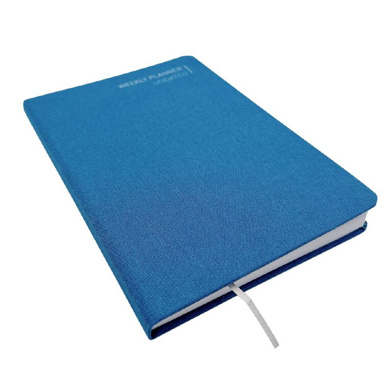 WS Weekly Planner A5 Blue Linen Blue A5 Blue | The Warehouse