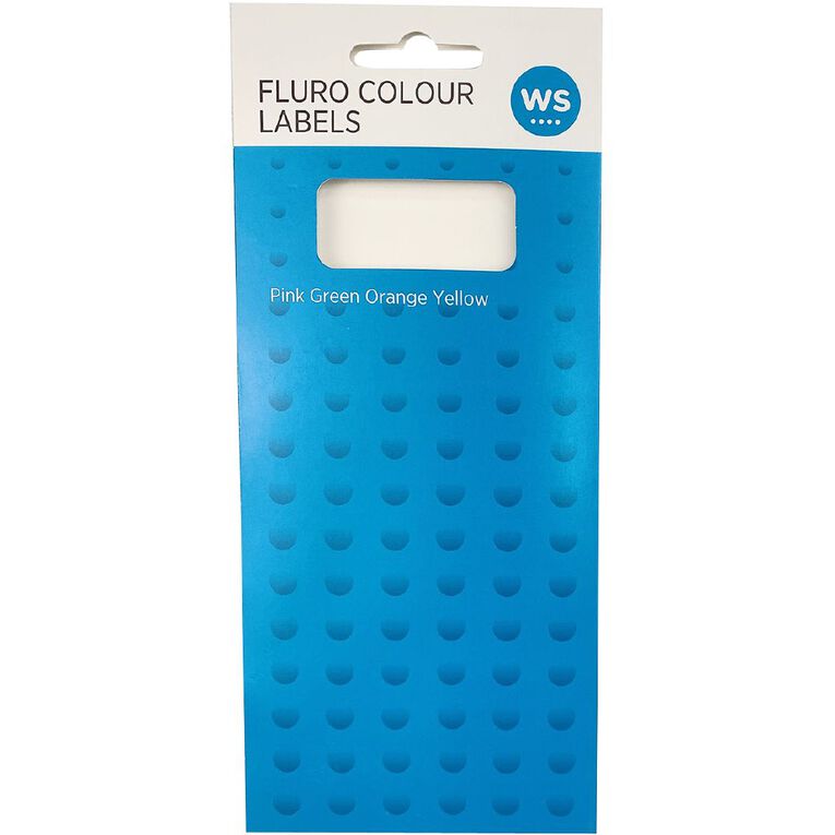 Fluorescent Colour Labels Multi-Coloured 4 Pack Multi-Coloured | The ...