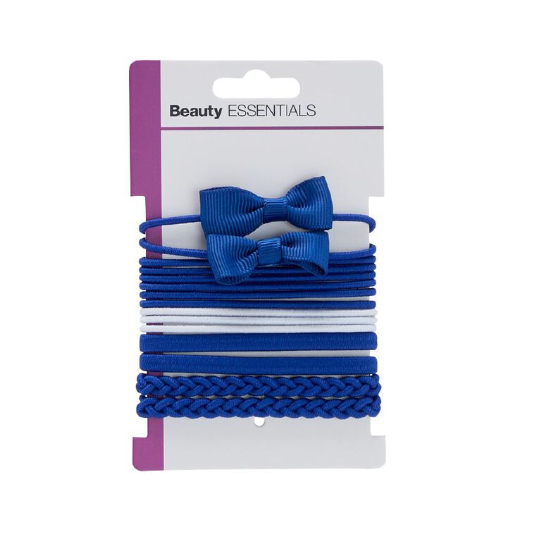 Beauty Essentials Blue Hair Ties | The Warehouse