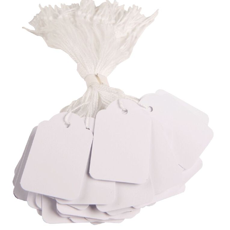 APLI Strung Tickets 28mm x 43mm 500 Pack White White | The Warehouse