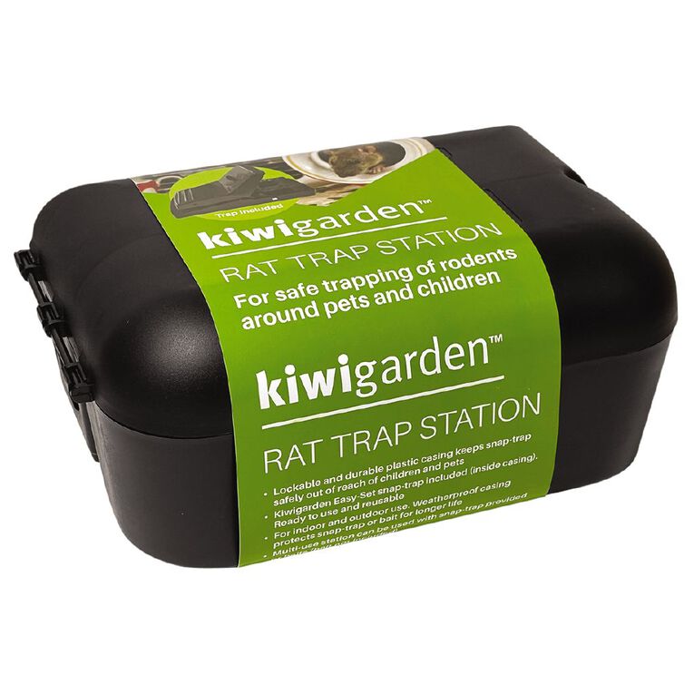 Kiwi Garden Rat Trap Box includes Snap Trap | The Warehouse