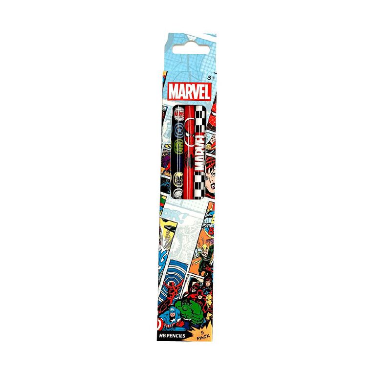Marvel Pencils 5 Pack | The Warehouse