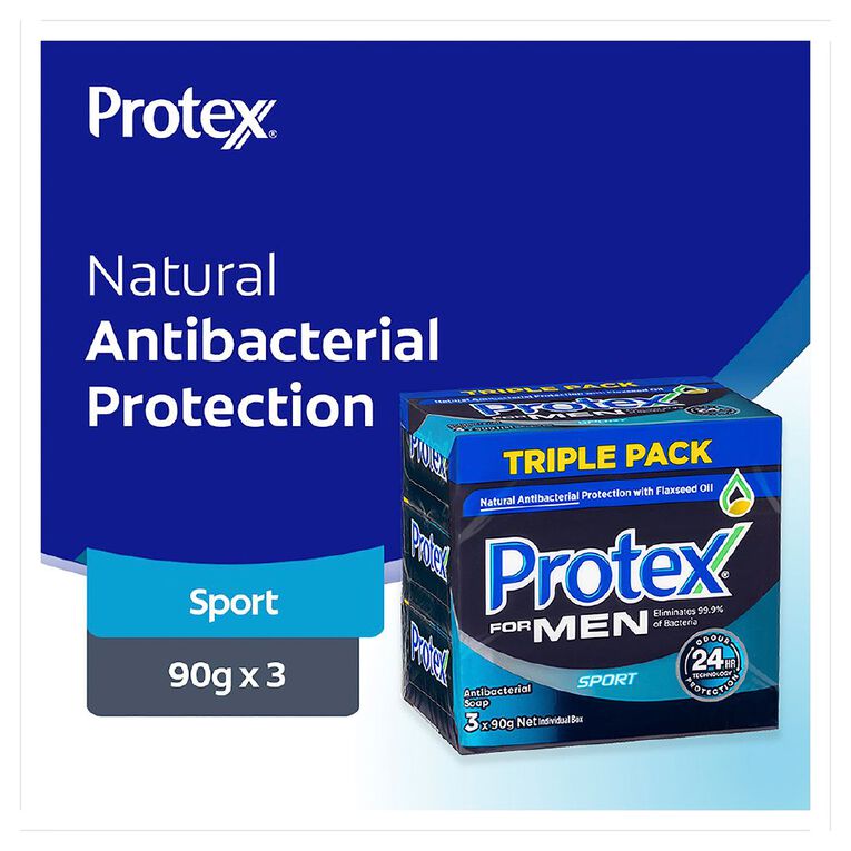 Protex Bar Soap for Men 90g 3 Pack | The Warehouse