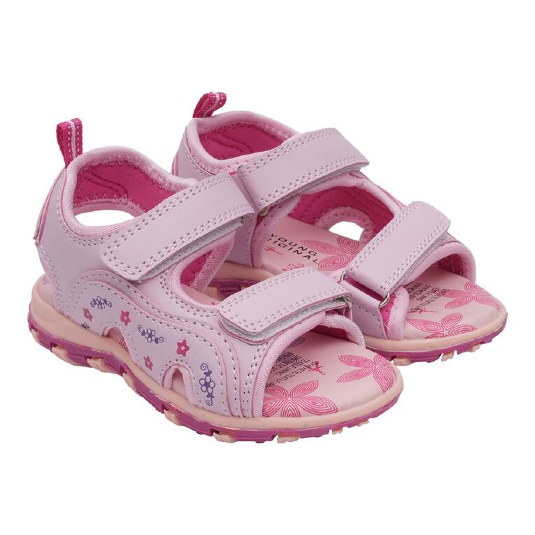 Young Original Junior Kids' Open Toe Sandals Pink Mid | The Warehouse