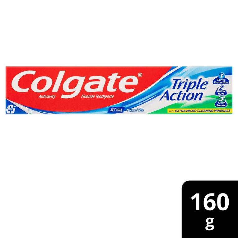 Colgate Triple Action Toothpaste 160g | The Warehouse