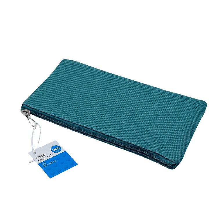 WS Colour Pop Flat Pencil Case Teal Teal | The Warehouse