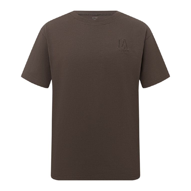 Garage Men's Boxy Tee Brown Dark | The Warehouse