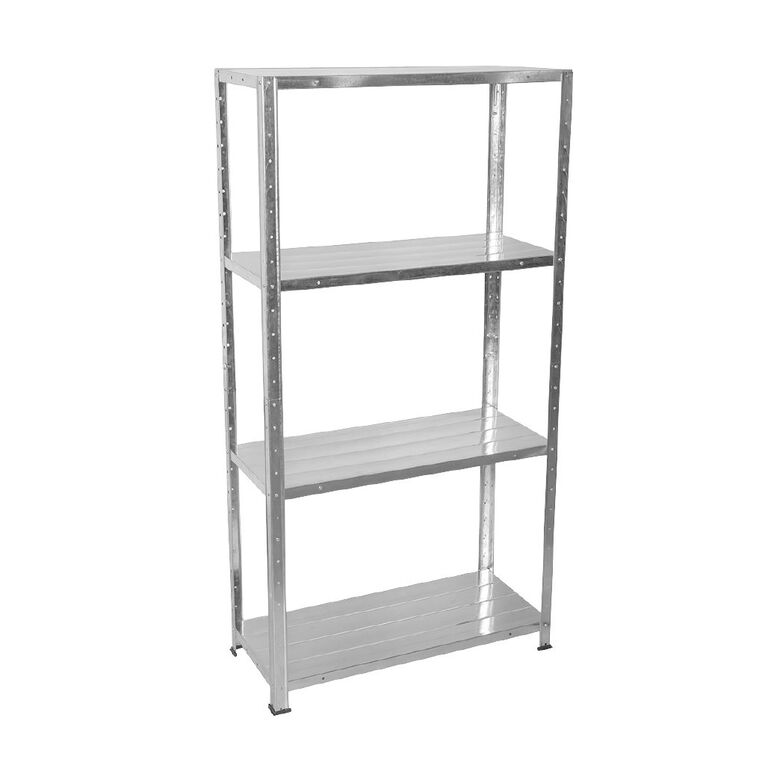 Galvanised Metal Shelf 4 Tier | The Warehouse