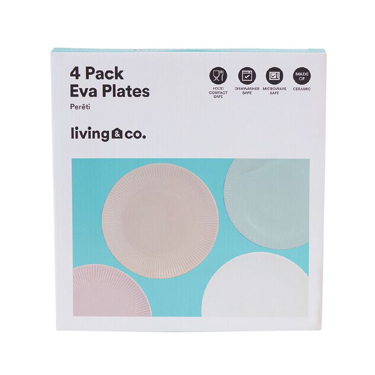 Living & Co Eva Plates 4 Pack | The Warehouse