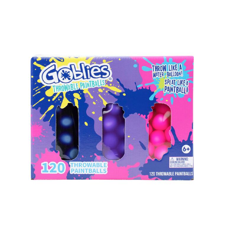 Goblies Throwable Paintballs Rainbow Pack Indigo/Violet/Pink 120 Pack ...