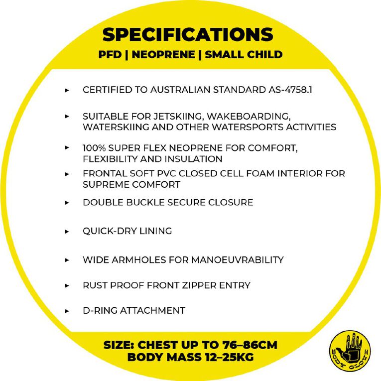 Body Glove Child Neo PFD Blue Small Blue | The Warehouse