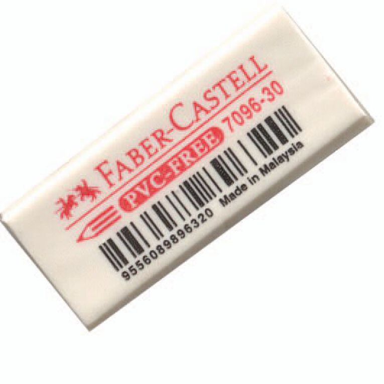 Faber-Castell Eraser PVC Free Small Loose White White | The Warehouse