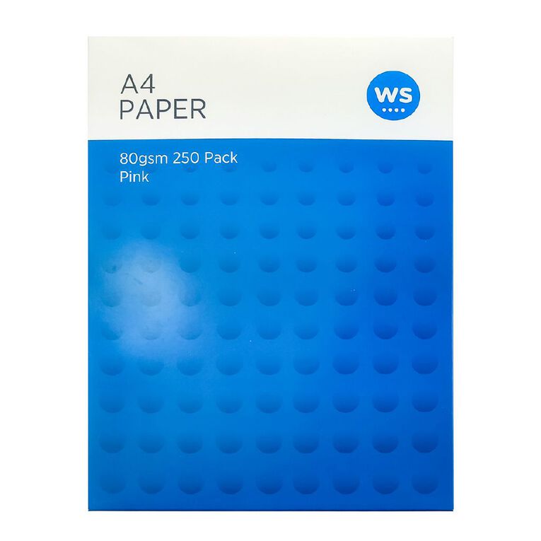 WS Paper 80gsm 250 Pack Pink Pink Mid | The Warehouse
