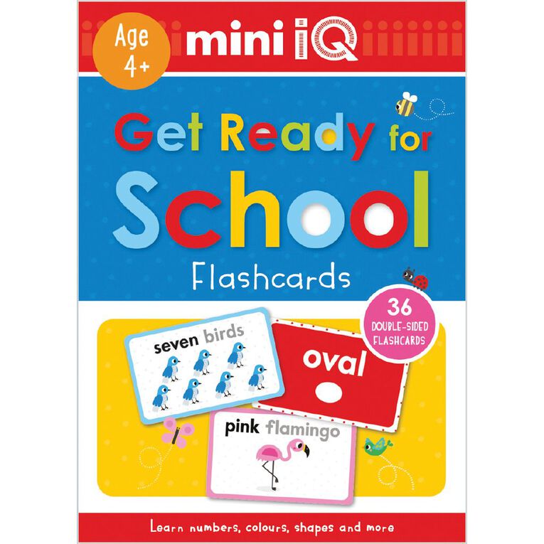 Mini iQ Get Ready For School Flashcards | The Warehouse