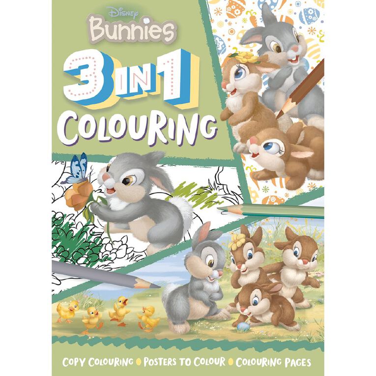 Disney Bunnies 3 In 1 Colouring | The Warehouse