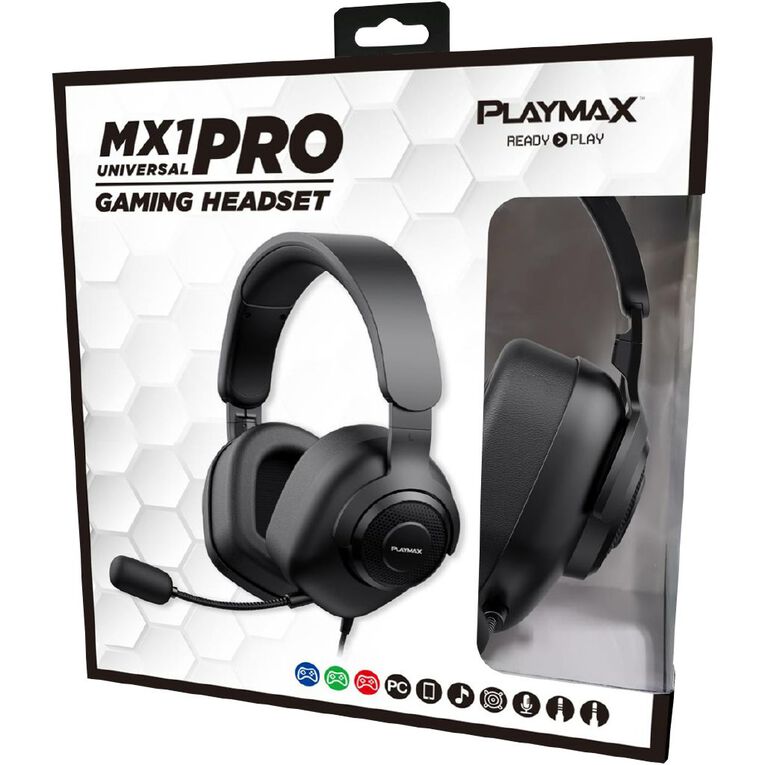 Playmax MX1 Pro Wired Gaming Headset Black | The Warehouse
