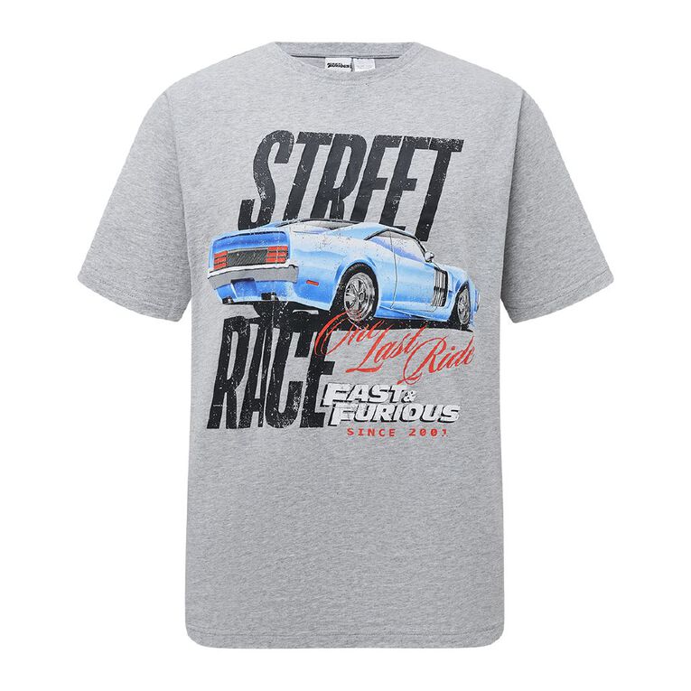 Fast & Furious Men's Licensed Tee Grey Marle | The Warehouse