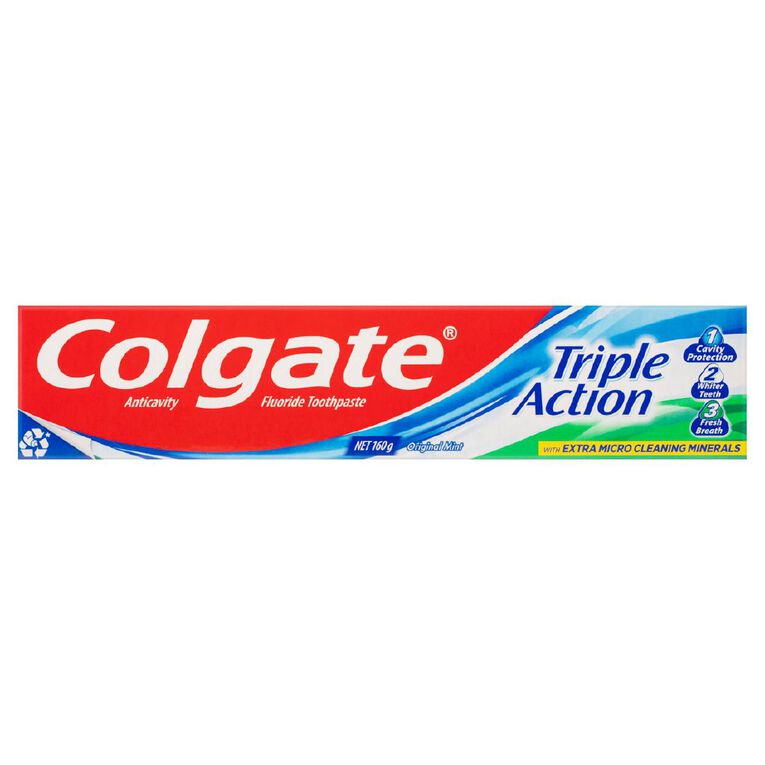 Colgate Triple Action Toothpaste 160g | The Warehouse