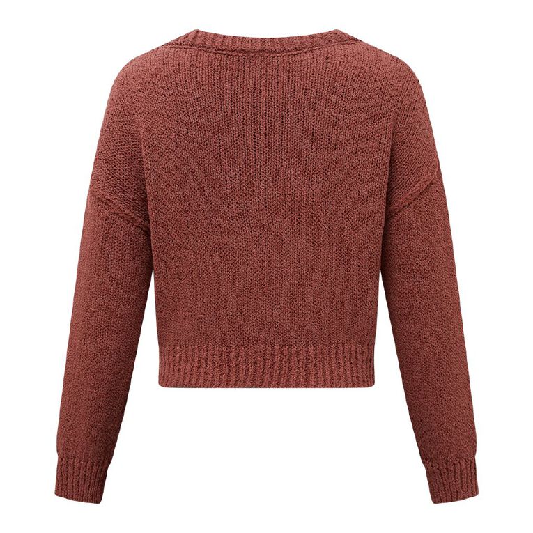 H&H Women's Crop Jumper Brown Light | The Warehouse