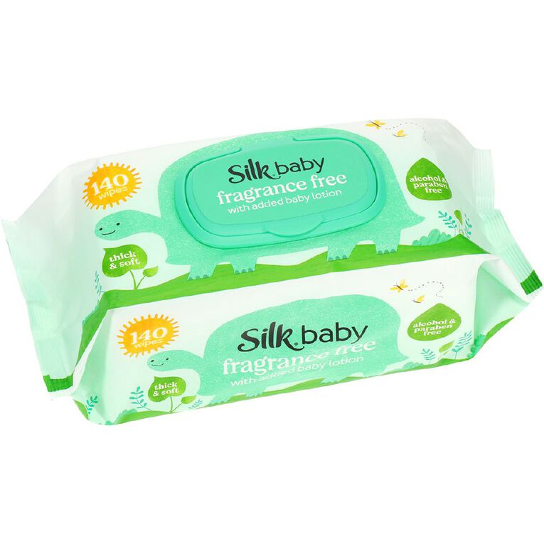 Silk Fragrance Free Baby Wipes 140 Pack | The Warehouse