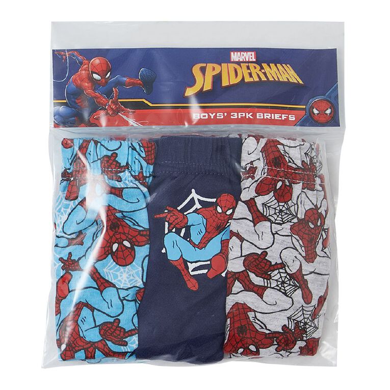 Spider-Man Briefs 3 Pack Blue Mid | The Warehouse